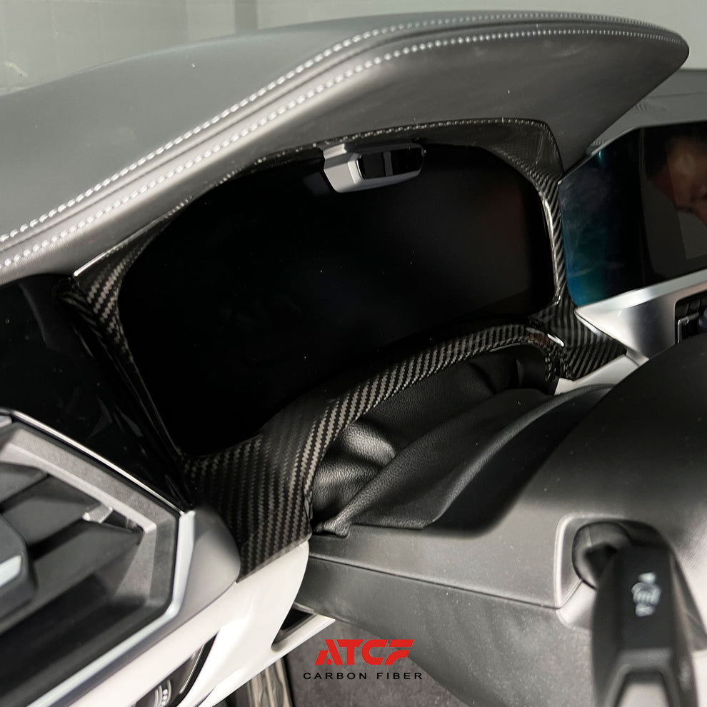 BMW Pre LCI LHD G80/G81/G82/G83 Carbon Fiber Gauge Cluster Trim dashbo ...